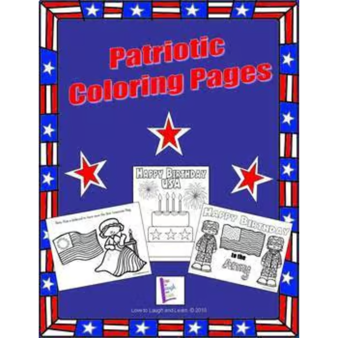 Patriotic coloring pages - Love to Laugh and Learn