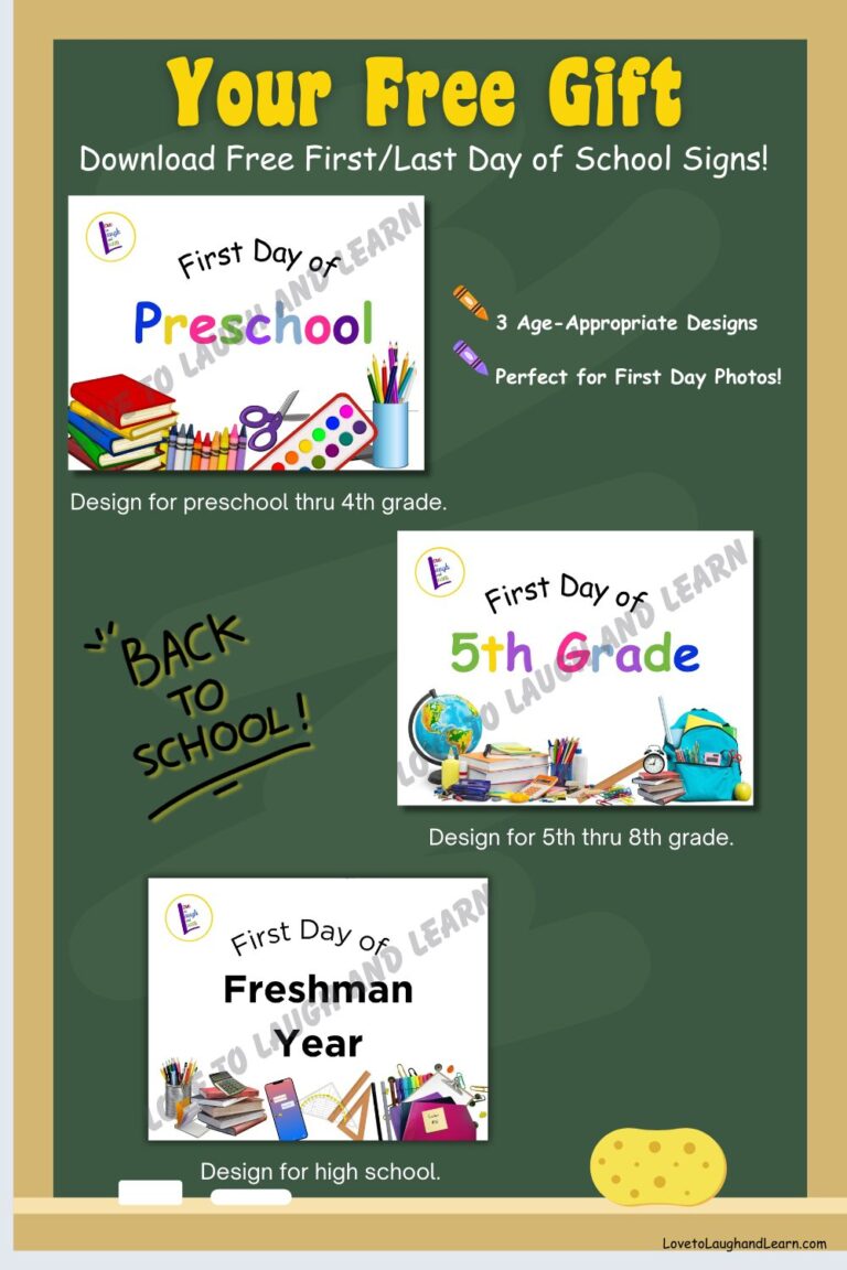 First and Last Day of School Signs for Every Grade